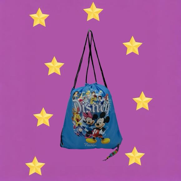 Disney | Bags | Disney Florida Blue Cinch Sack Drawstring Sling Bag ...